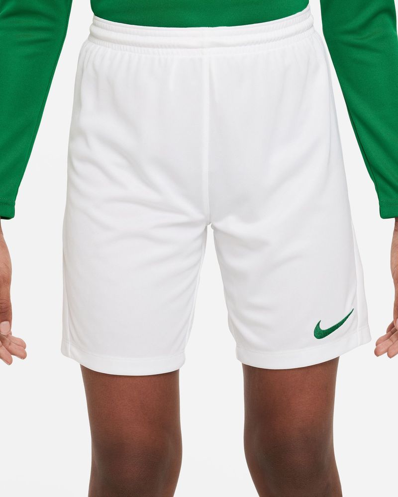 Pantalón Corto Nike Park III para Niño - BV6865-102 - Blanco y Verde | EKINSPORT
