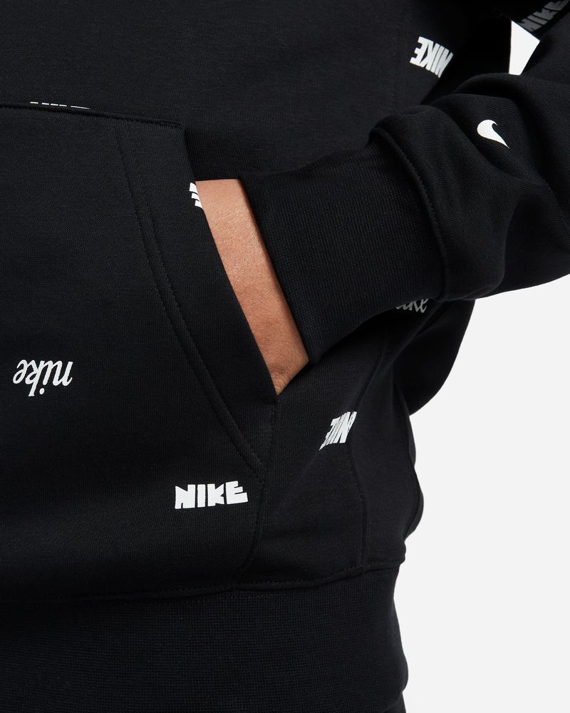 Sweat à capuche Nike Club Fleece+ Allover Print Noir pour Homme ...