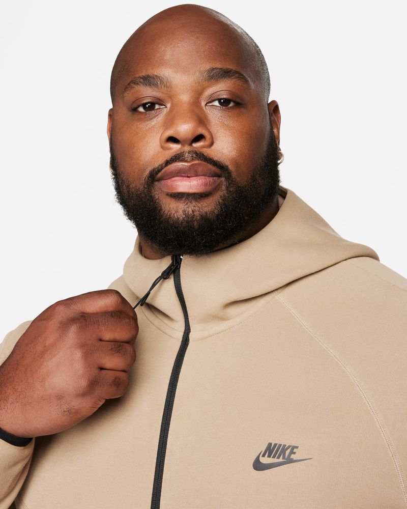 Sweat zippé à capuche Nike Tech Fleece Windrunner Beige pour Homme ...