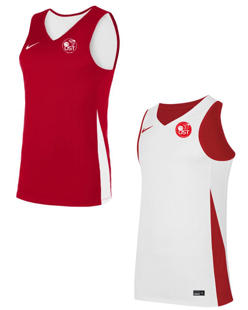 Maillot de Basketball Réversible Nike Rouge pour Homme - US Templaise ...