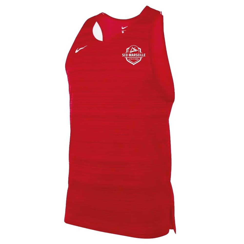 Débardeur de running Nike Rouge pour Homme - SCO Marseille Athletisme ...